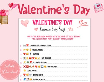 Valentine Emoji Game | Etsy