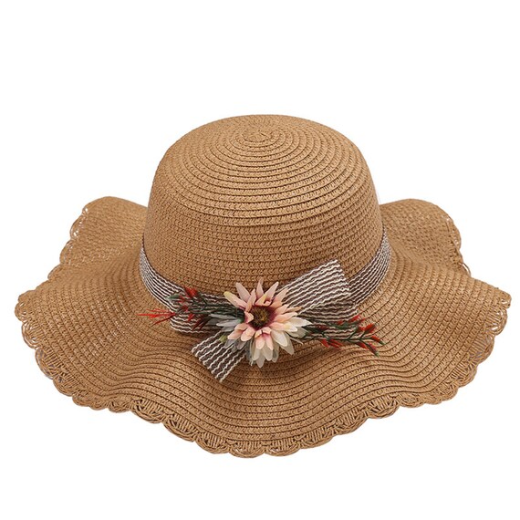 Summer Hat Fashion Beach Hat UV Protection Straw Hats With Bow - Etsy