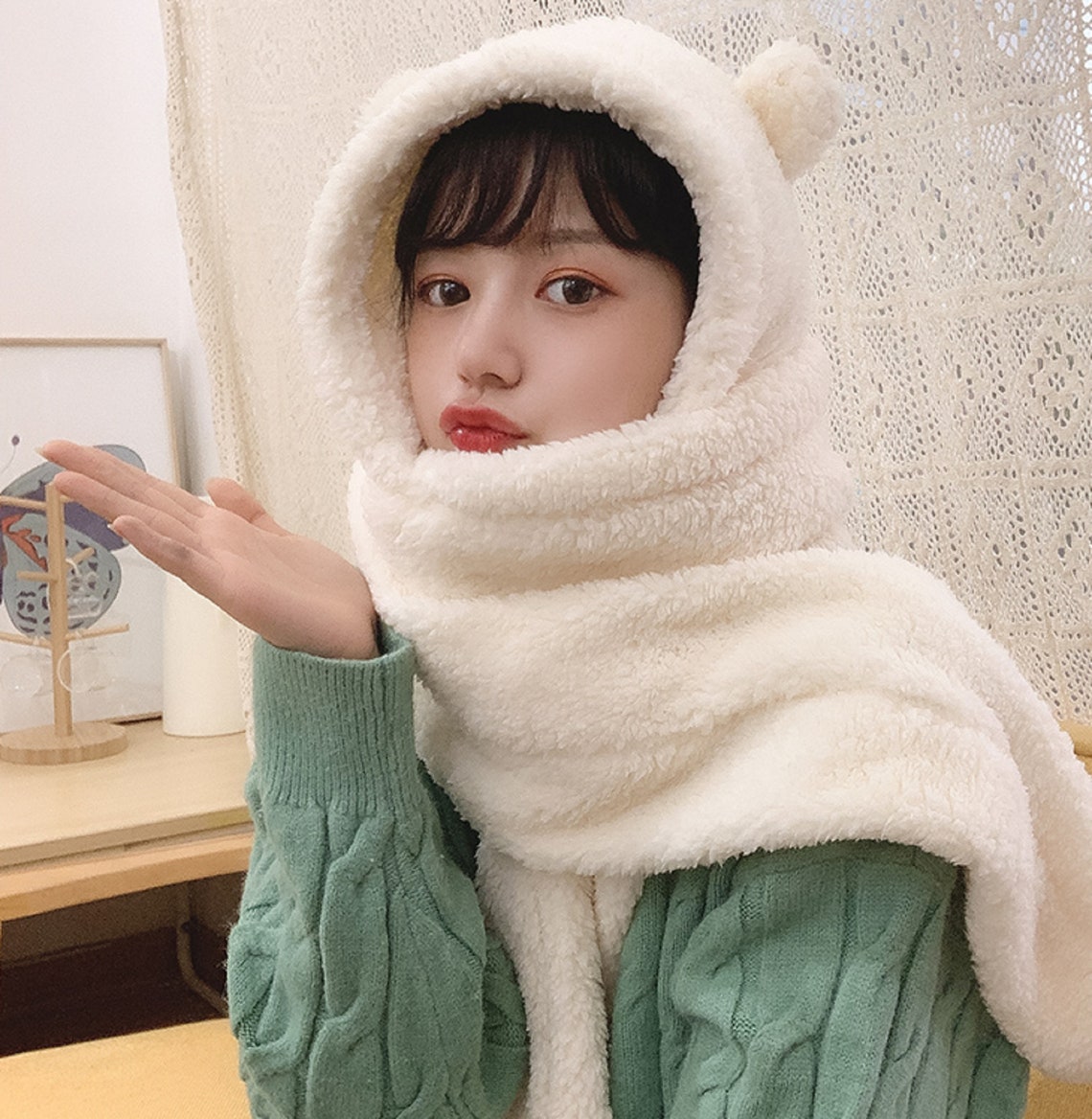 Winter Cute Cat Ear Warm Hat for Women Winter Hat With Earflap - Etsy