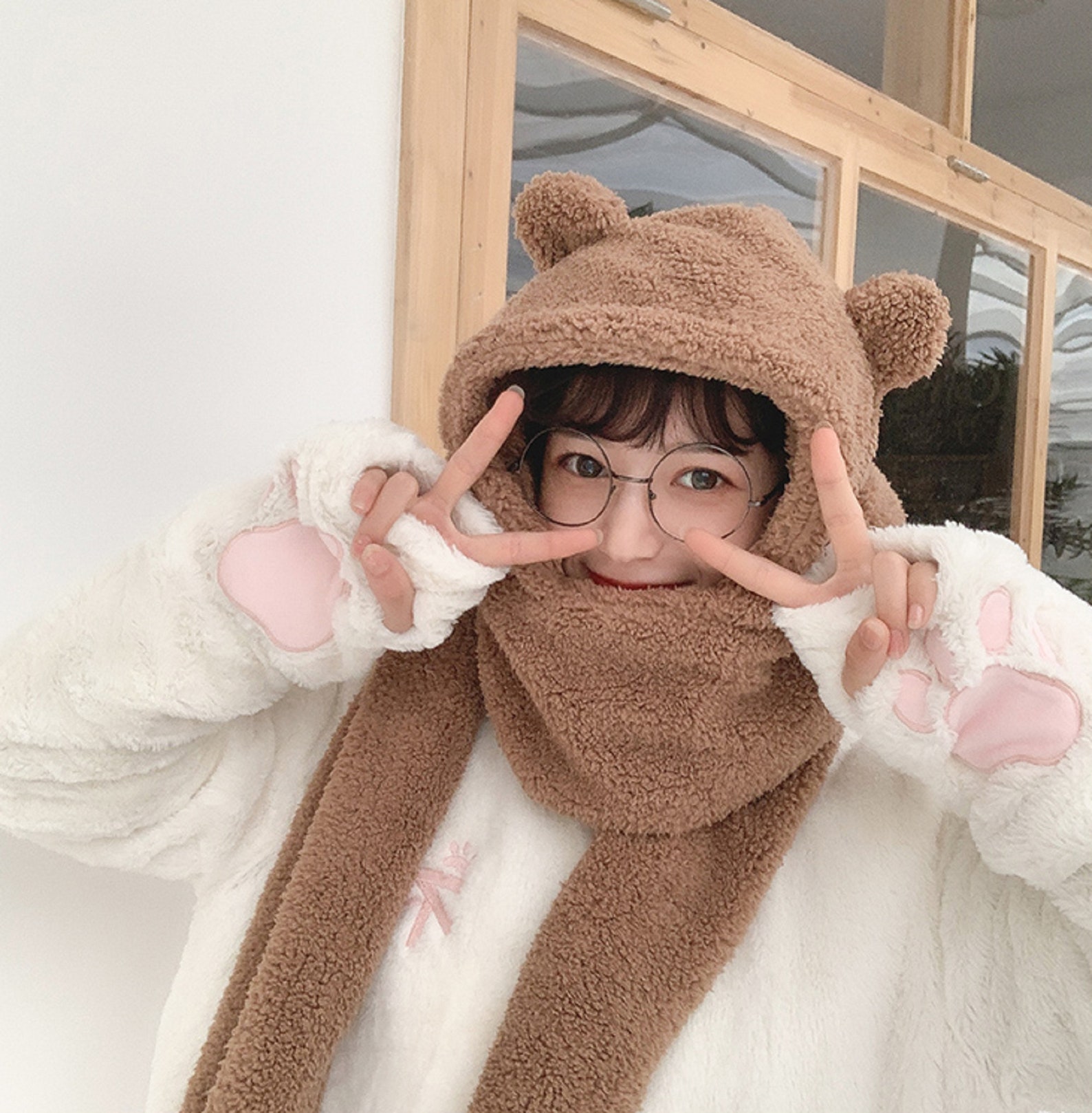 Winter Cute Cat Ear Warm Hat for Women Winter Hat With Earflap - Etsy