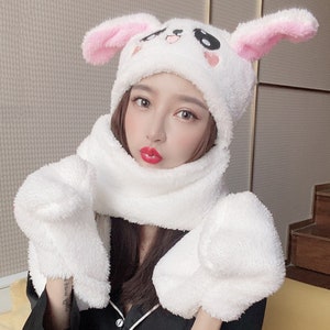 Winter Cute Cat Ear Warm Hat for Women Winter Hat With Earflap - Etsy