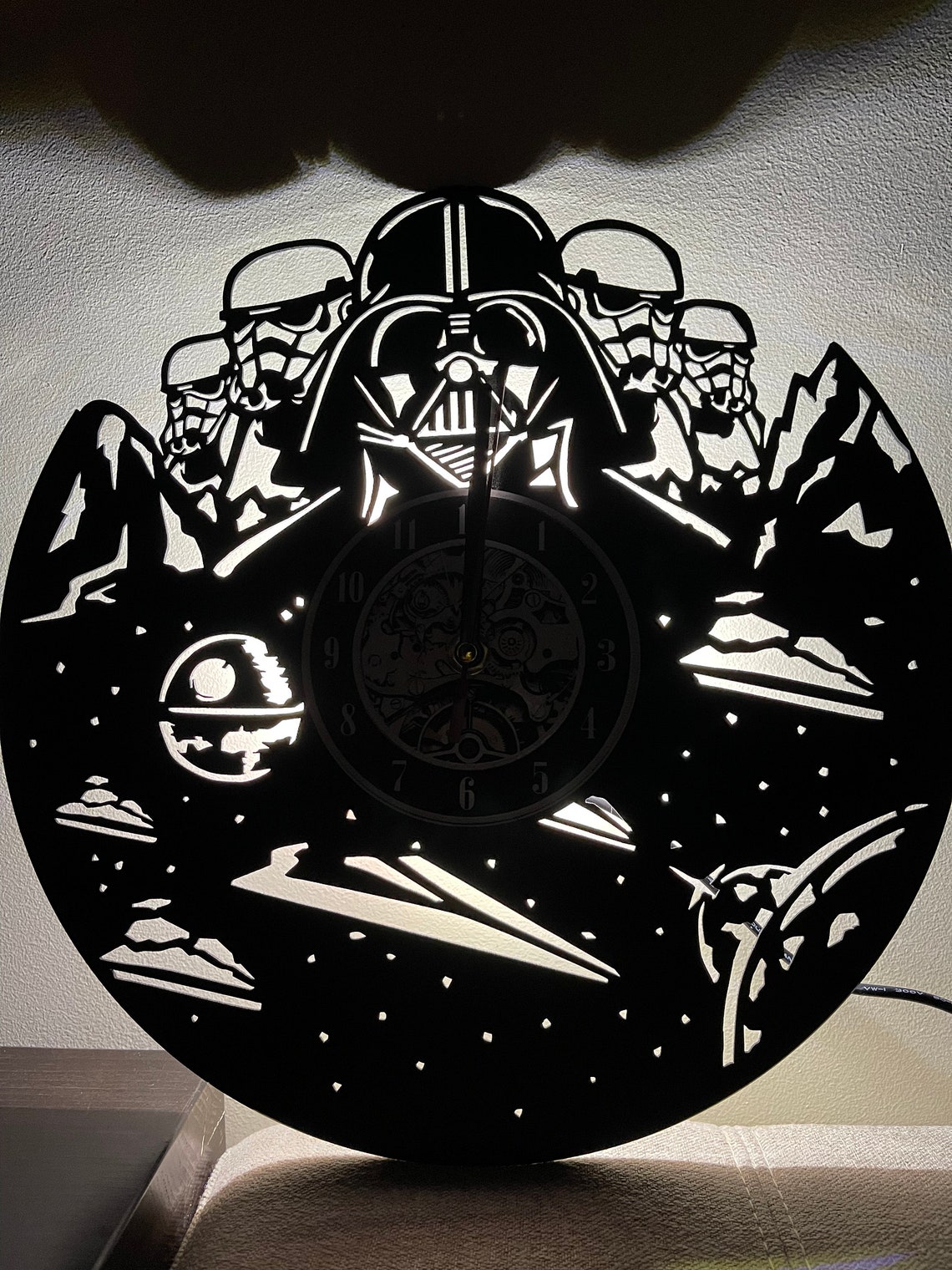 Trendy Wall Clock Movie Inspired Wall Decor Night Light - Etsy