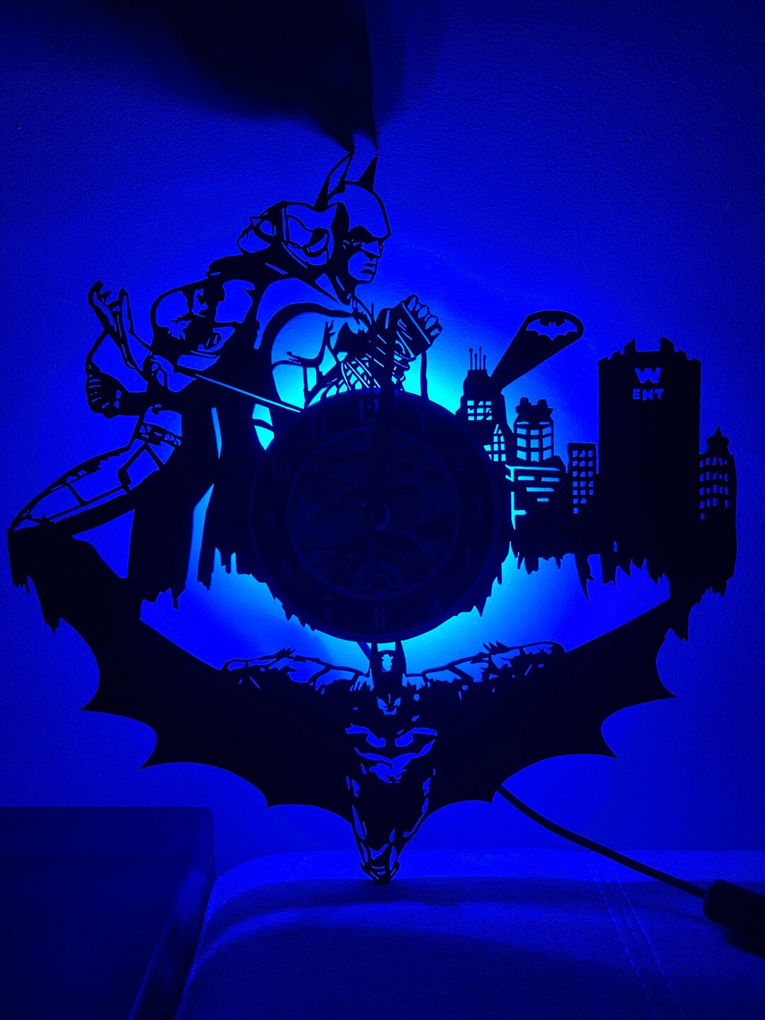 Hero Themed Decor Lighting Wall Mount Movie Room Decor Man Cave Art ...