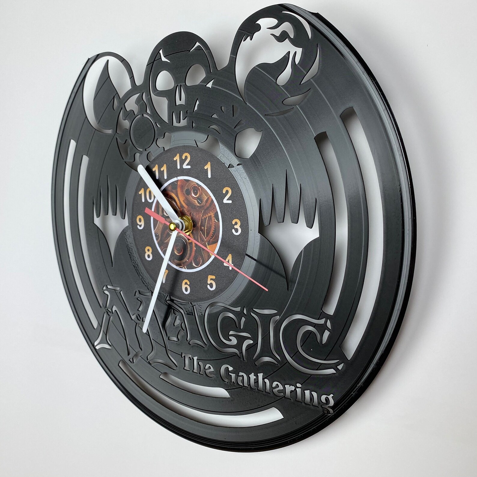 Magic the Gathering Vinyl Record Clock, Handmade Upcycled Board Game ...