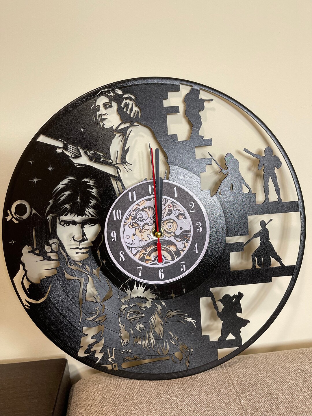 Vinyl Record Cutout Clock – Movie Hero Wall Decor - Etsy