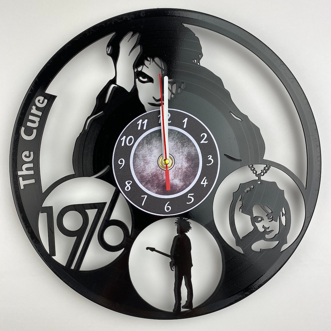 The Cure Band Inspired Vinyl Record Clock, Grunge Room Decor, Gift for ...