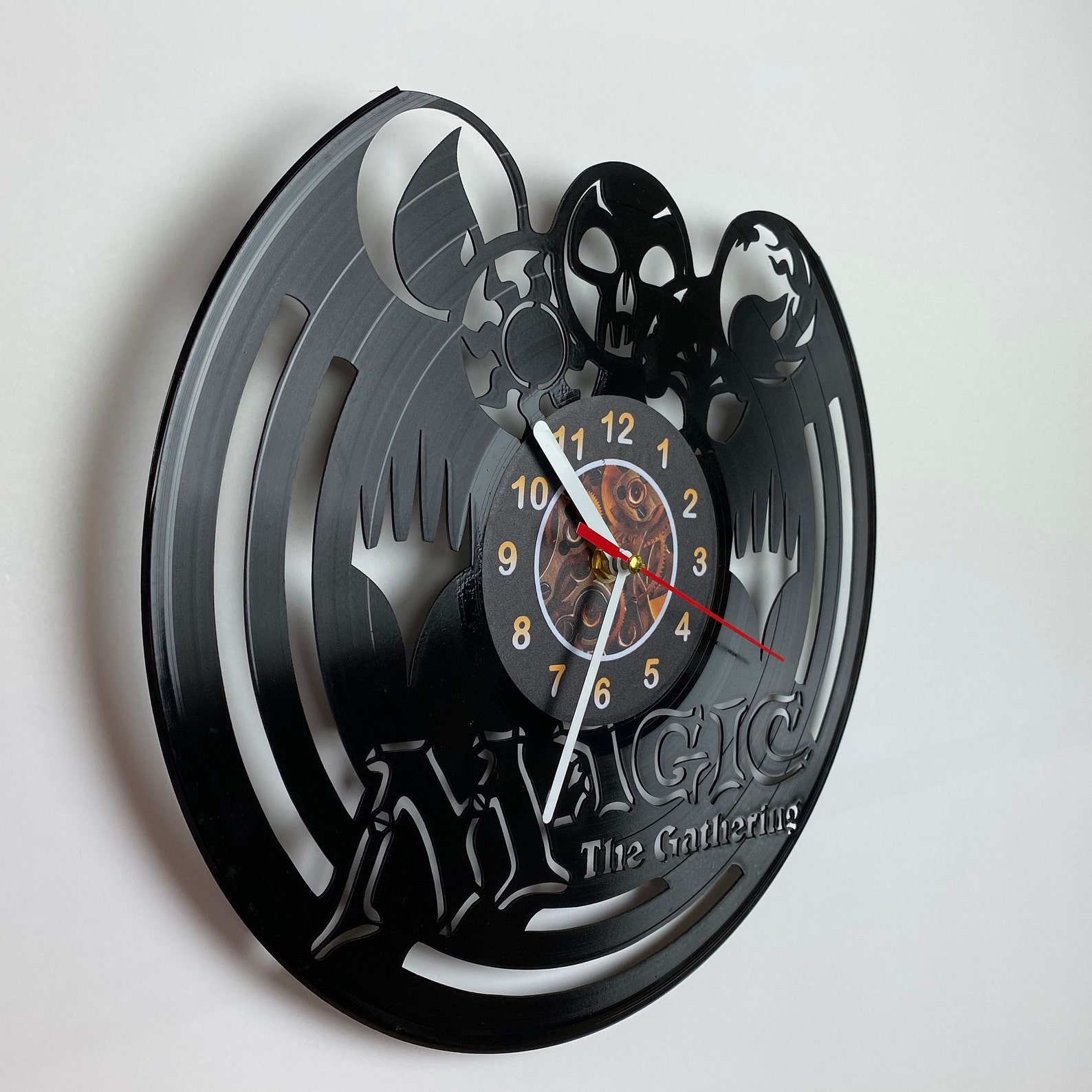 Magic the Gathering Vinyl Record Clock, Handmade Upcycled Board Game ...