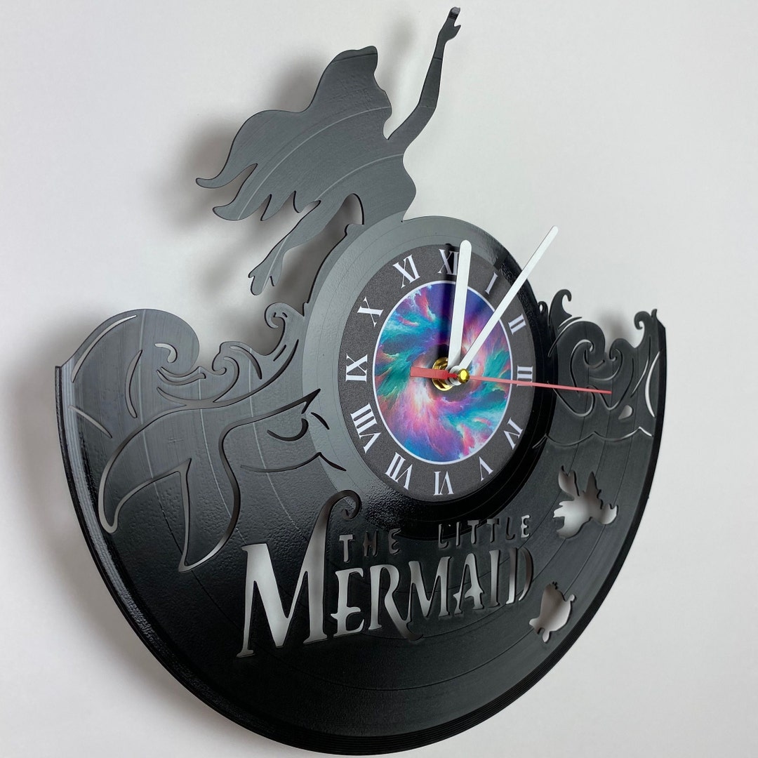 Mermaid Vinyl Record Wall Clock – Under the Sea Nursery Decor - Etsy