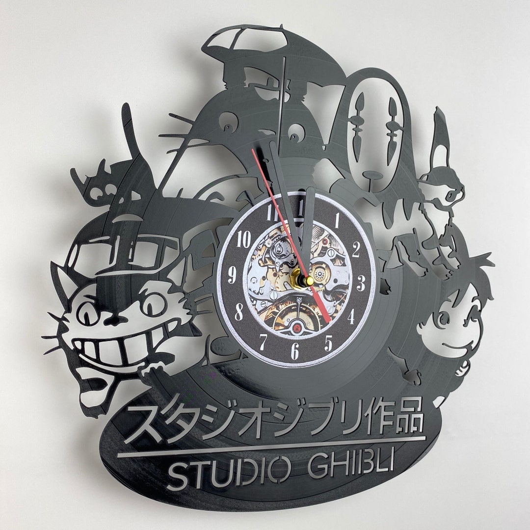 Anime Vinyl Record Wall Clock: Unique Miyazaki Fan Gift and Anime Decor ...