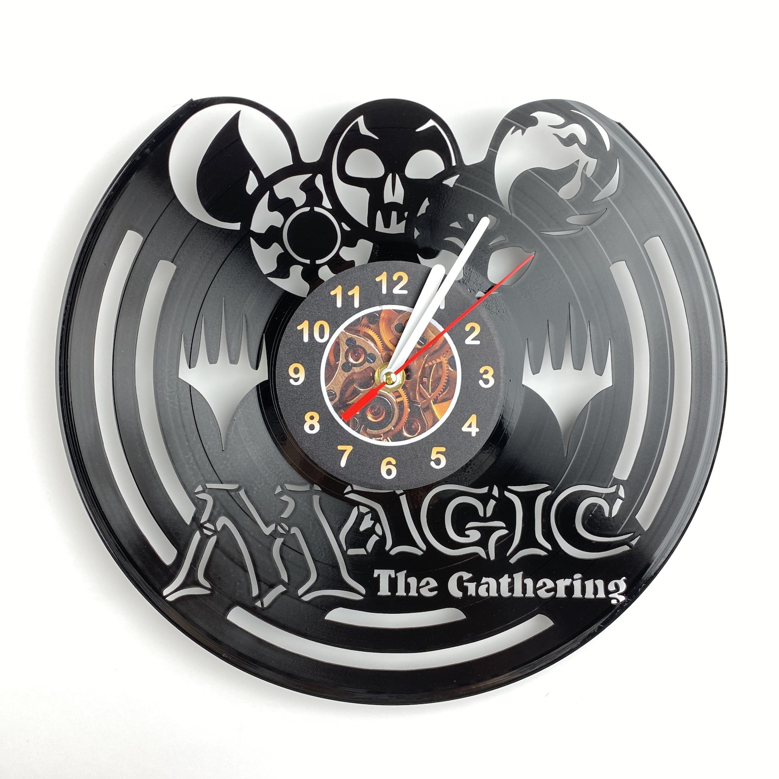 Magic the Gathering Vinyl Record Clock, Handmade Upcycled Board Game ...