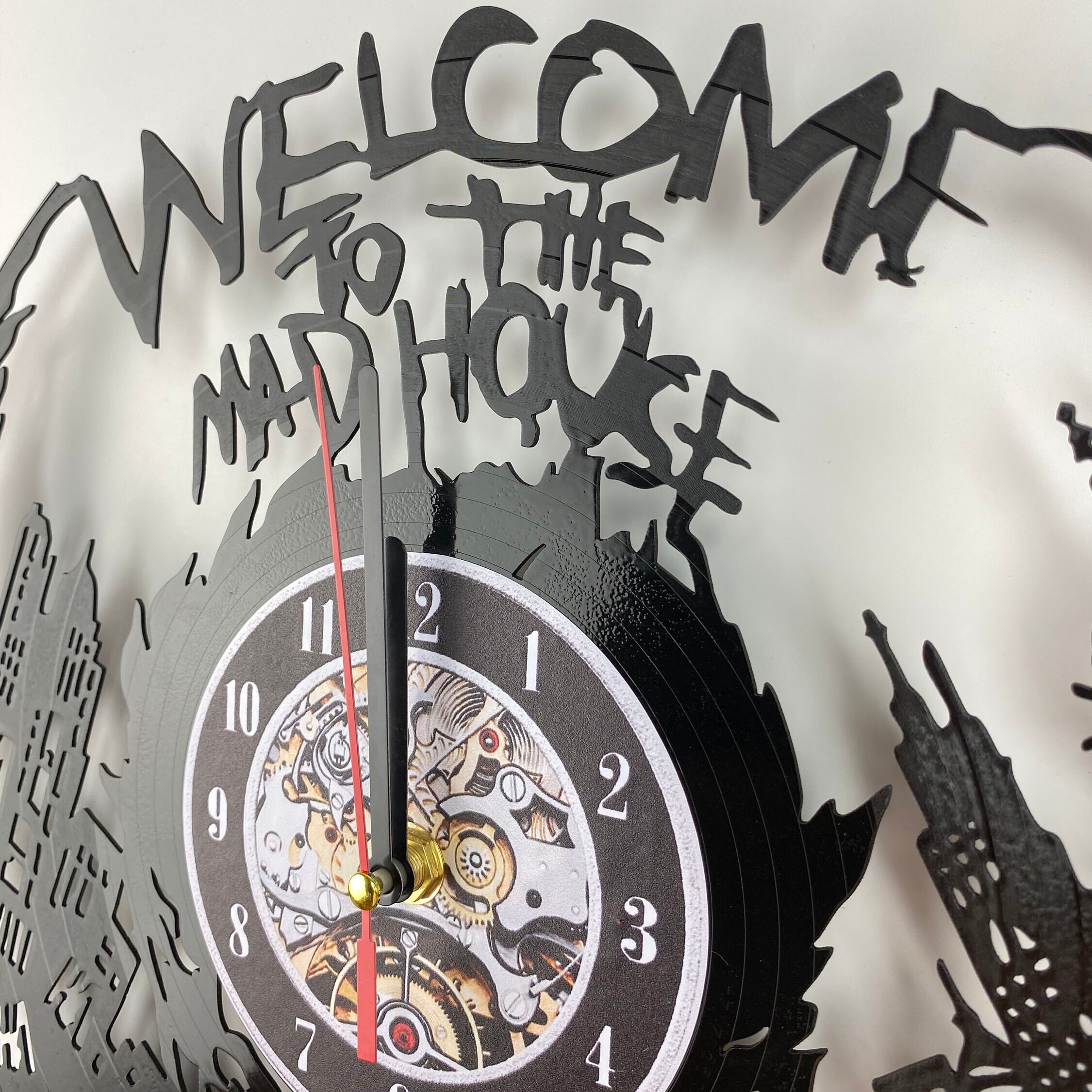 Classic Vinyl Record Comics Wall Clock for Vintage Decor in Living Room ...