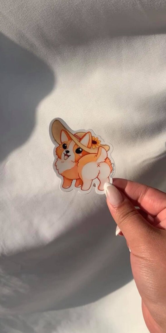 Corgi Sticker Cute Dog Sticker Corgi Lover Laptop | Etsy