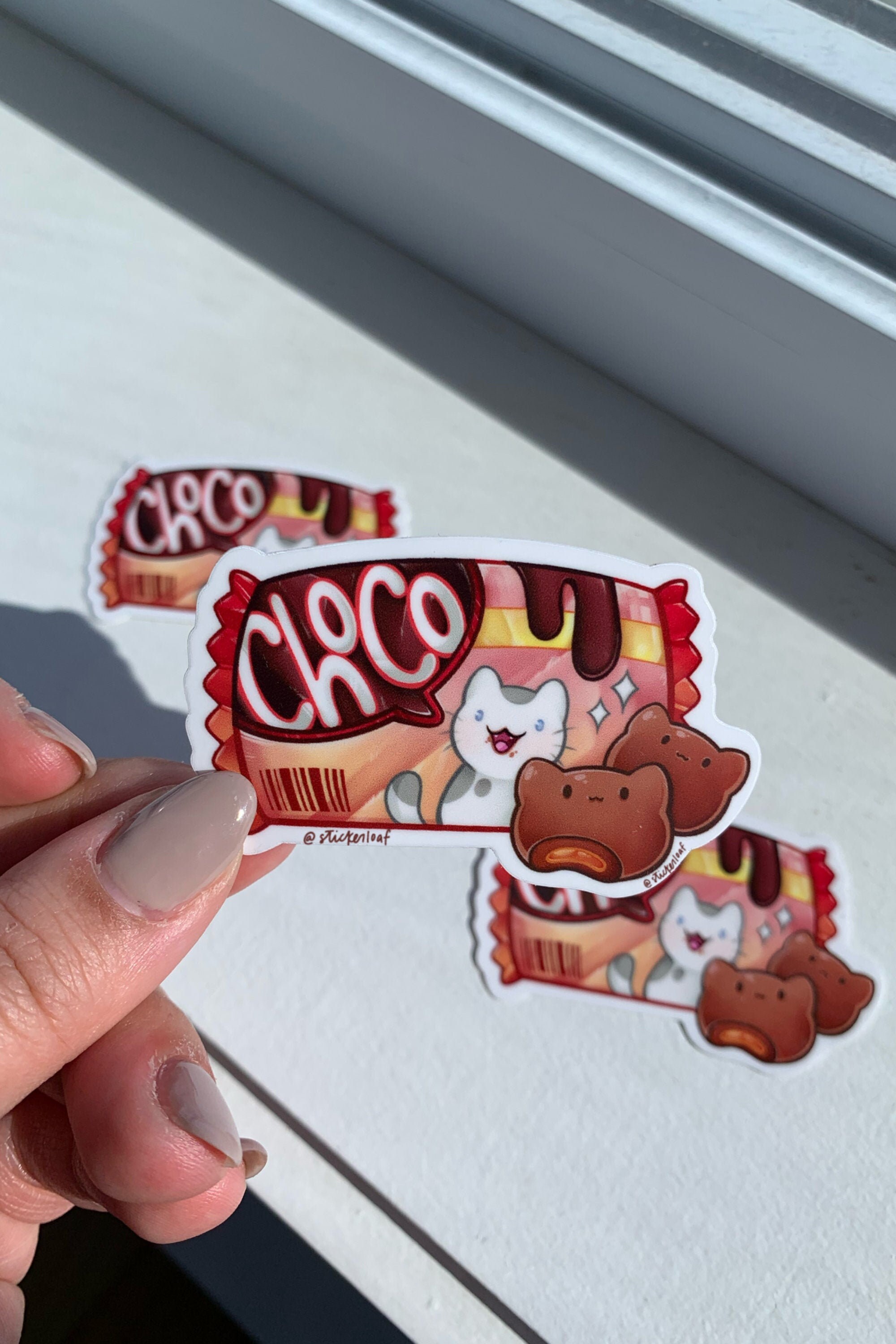 Chocolate Bar Sticker Cat Sticker Laptop Sticker Water | Etsy