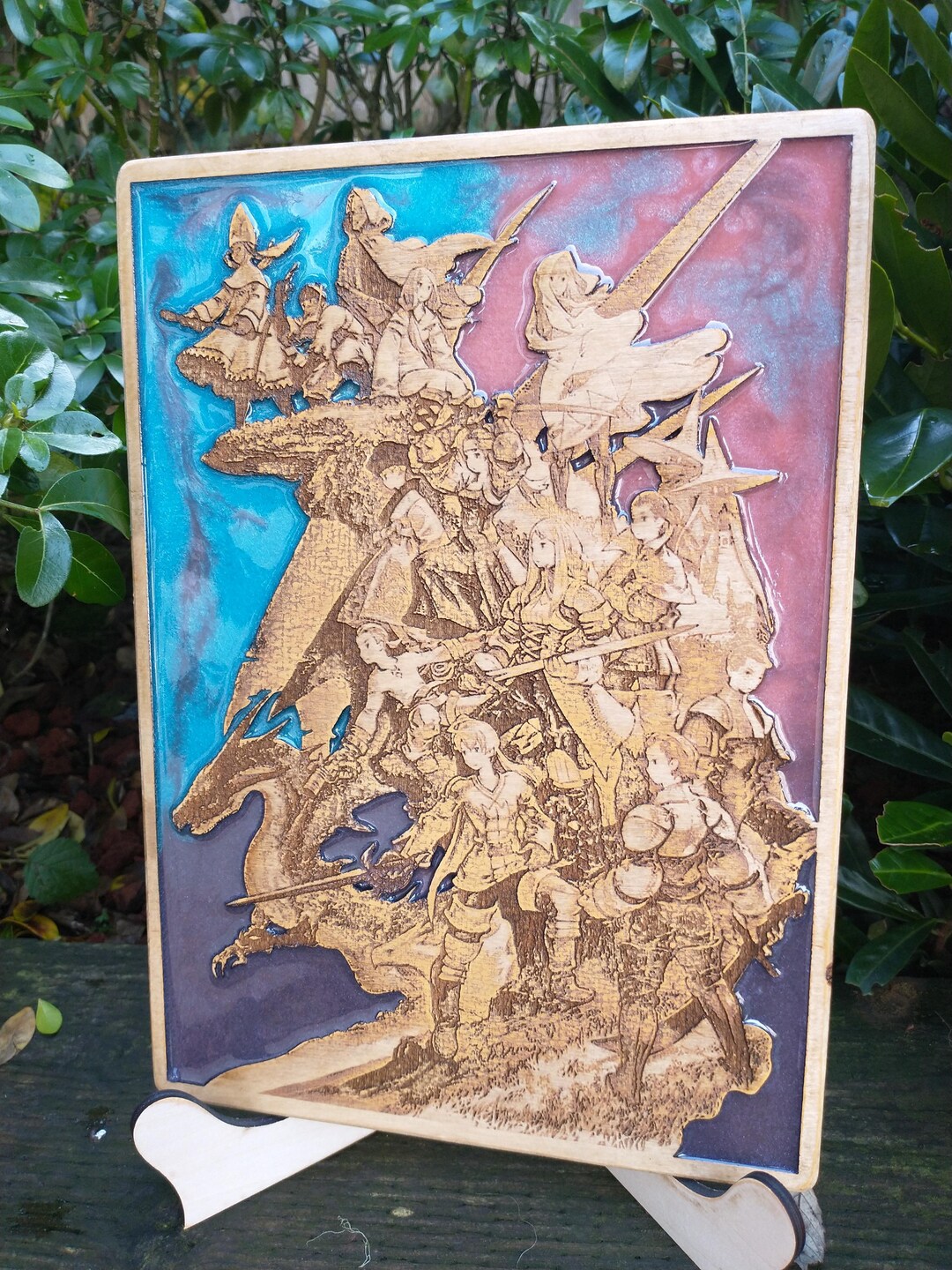 Laser Engraved Final Fantasy Tactics Artwork on Birch Hardwood Plywood ...