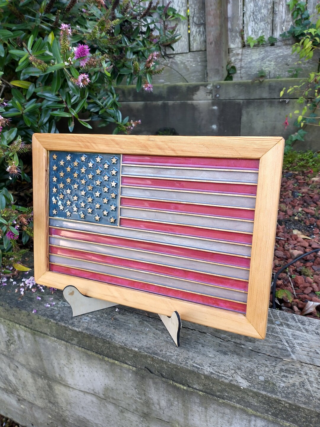 15% Off! United States of America Flag Lasercut Art With Resin Inlay ...