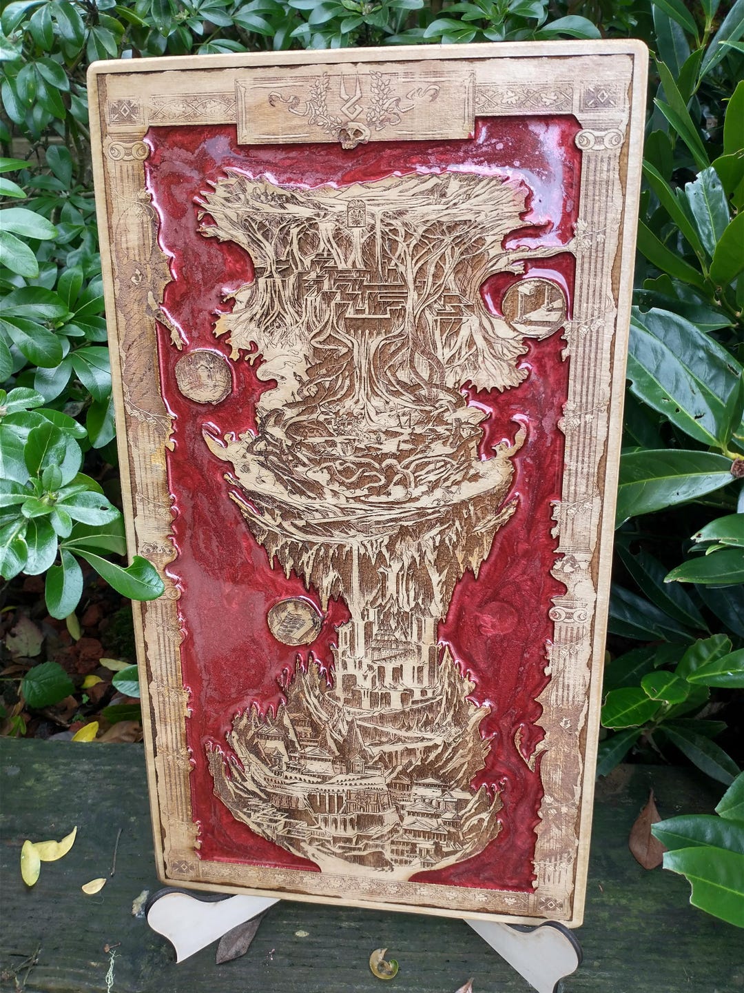 10% Off! Laser Engraved Hades Map Artwork on Birch Hardwood Plywood ...