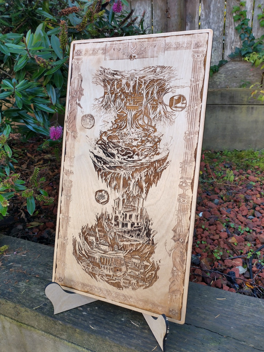Laser Engraved Hades Map Artwork on Birch Hardwood Plywood - Etsy