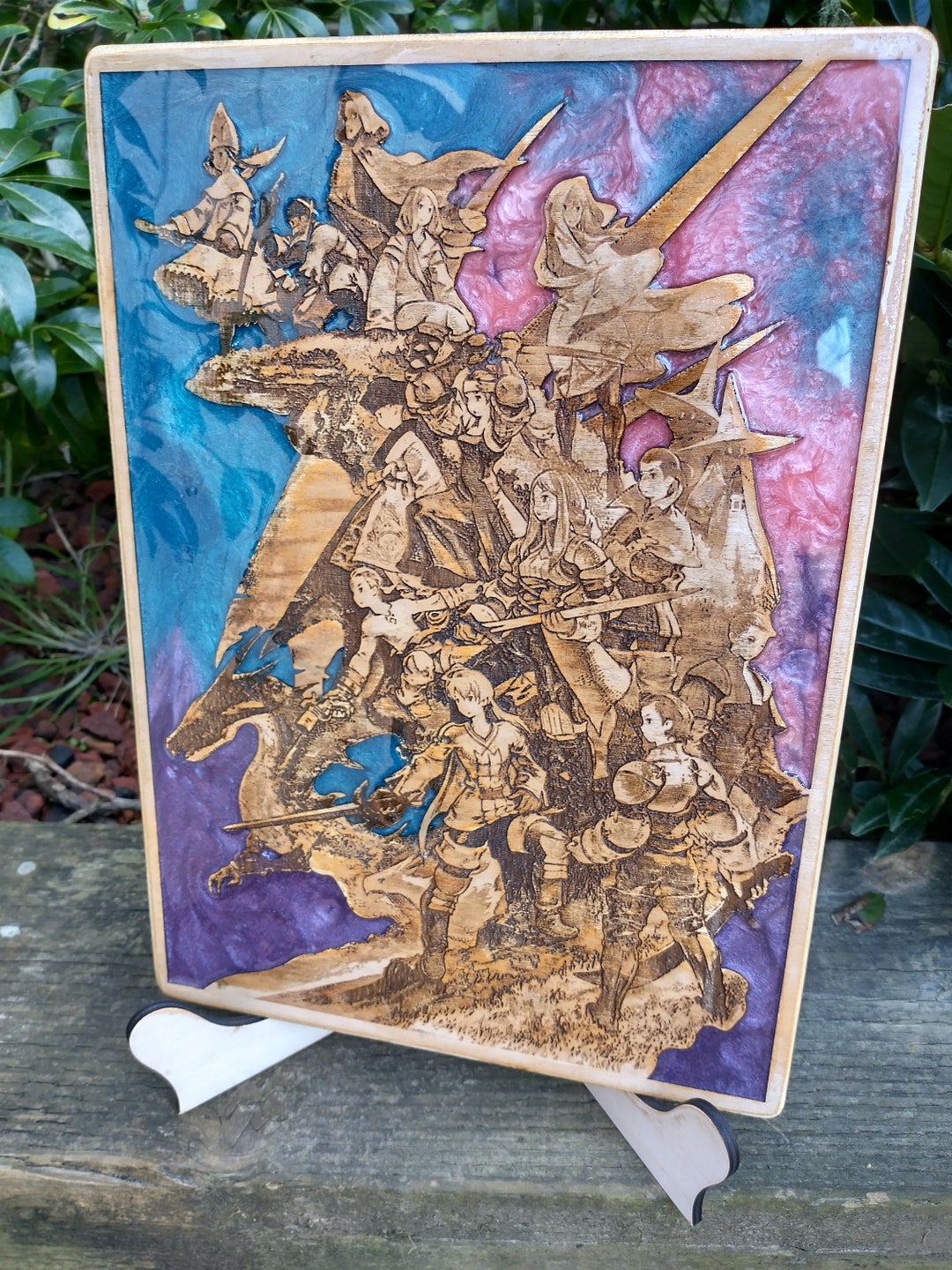Laser Engraved Final Fantasy Tactics Artwork on Birch Hardwood Plywood ...