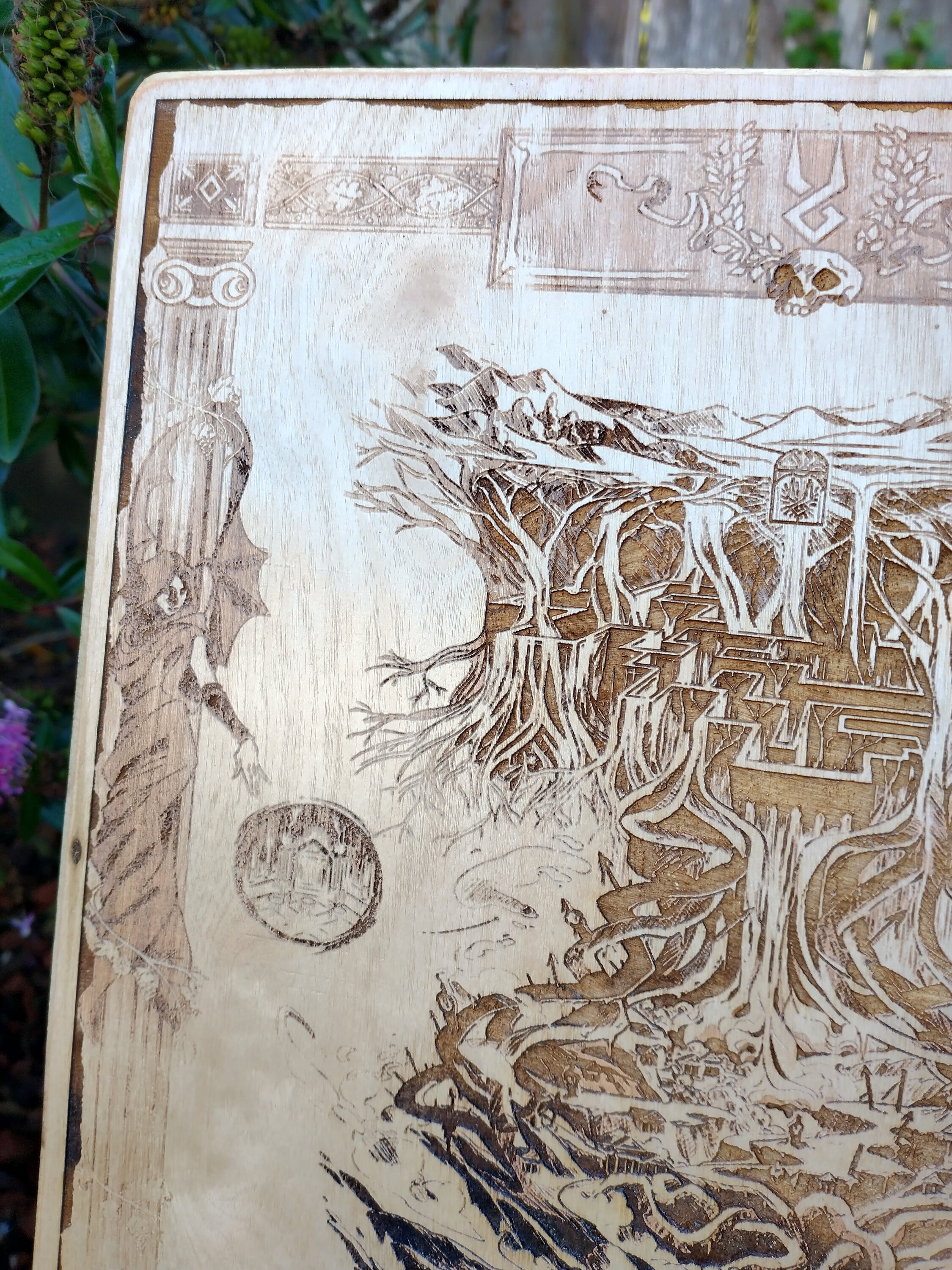 Laser Engraved Hades Map Artwork on Birch Hardwood Plywood - Etsy