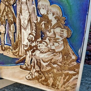 Laser Engraved Final Fantasy Tactics Artwork on Birch Hardwood Plywood ...
