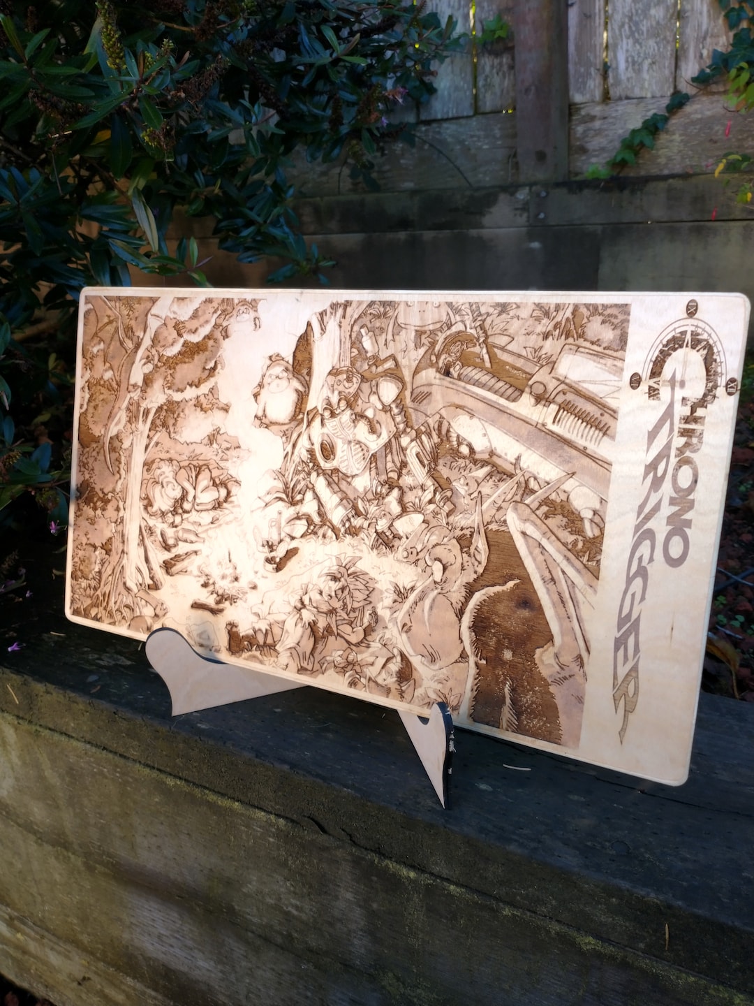 Laser Engraved Chrono Trigger Artwork on Birch Hardwood Plywood - Robo ...