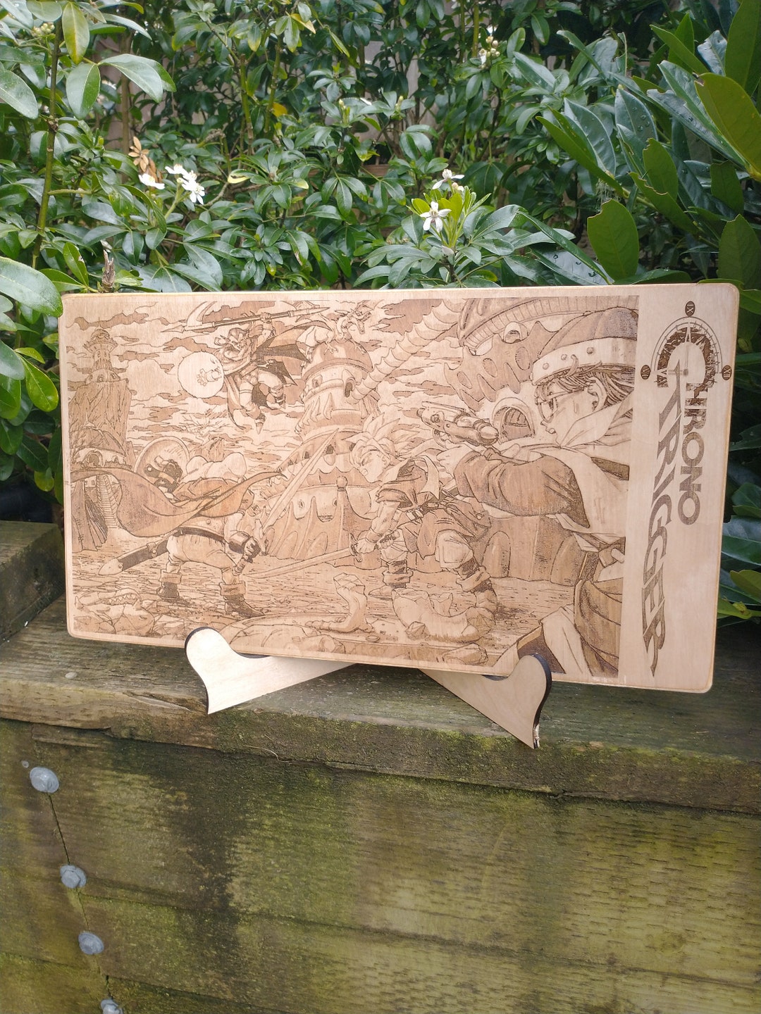 Laser Engraved Chrono Trigger Artwork on Birch Hardwood Plywood - Magus ...