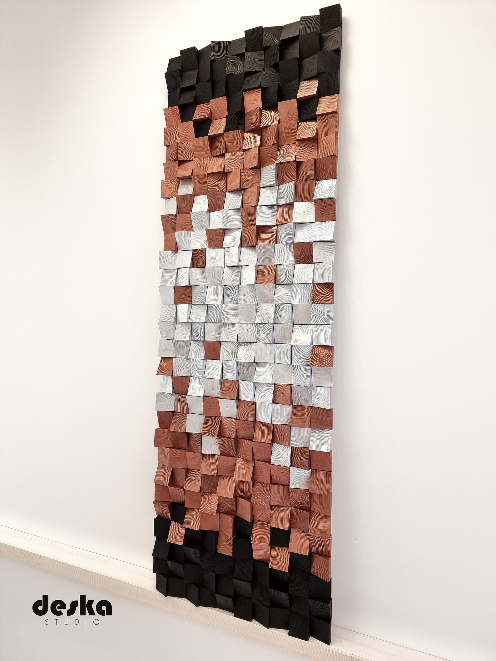 3D Wood Wall Art Sound Diffuser Wooden Wall Art Silver - Etsy