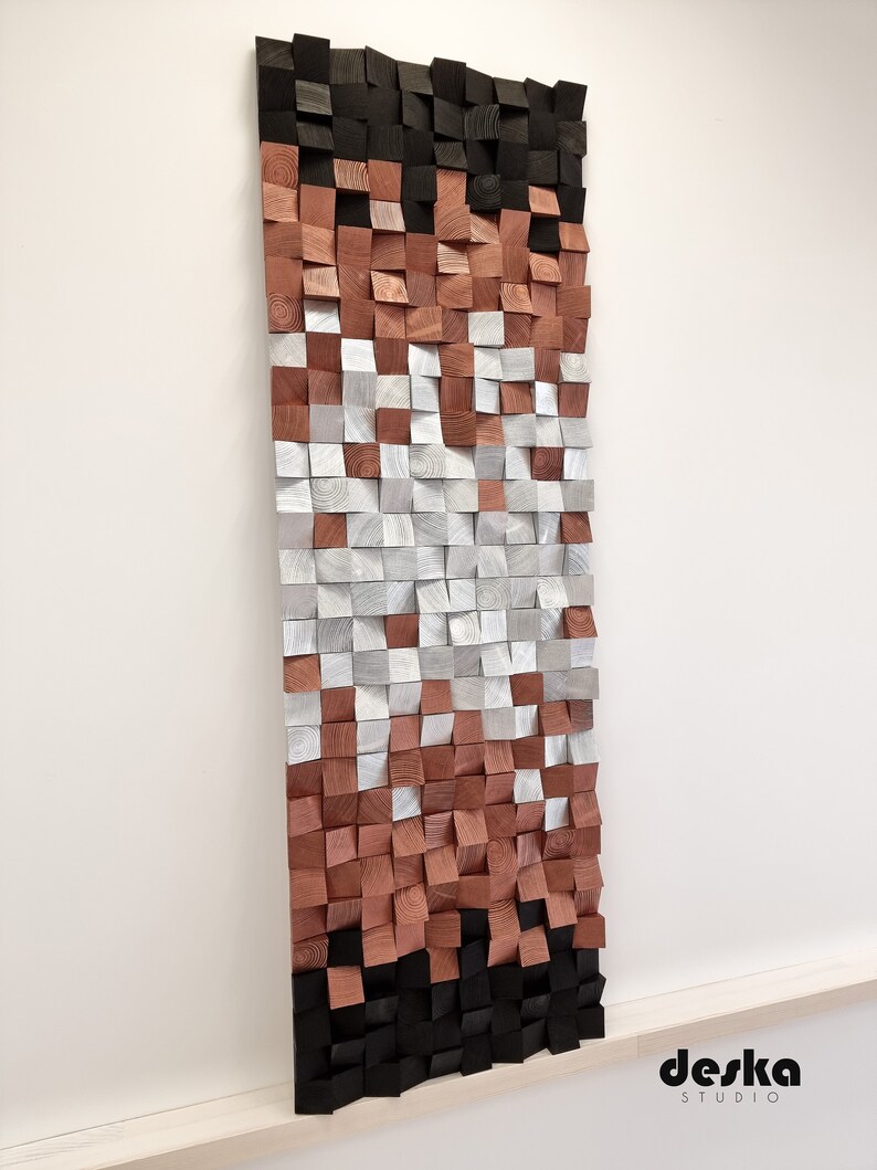 3D Wood Wall Art Sound Diffuser Wooden Wall Art Silver - Etsy