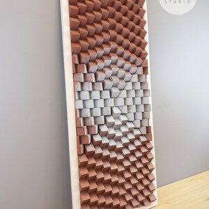 3D Wood Wall Decorative Panel Chocolate Light Grey Sound | Etsy