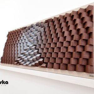 3D Wood Wall Decorative Panel Chocolate Light Grey Sound | Etsy