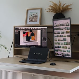 Wall-mounted Foldable Desk for Dual 27" Monitors, Large Murphy Desk for ...