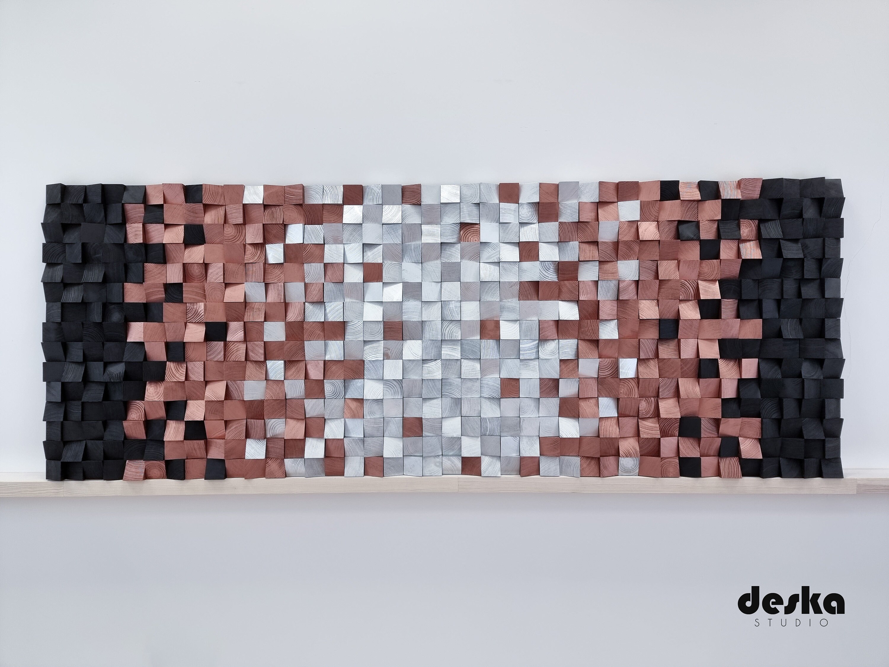 3D Wood Wall Art Sound Diffuser Wooden Wall Art Silver - Etsy