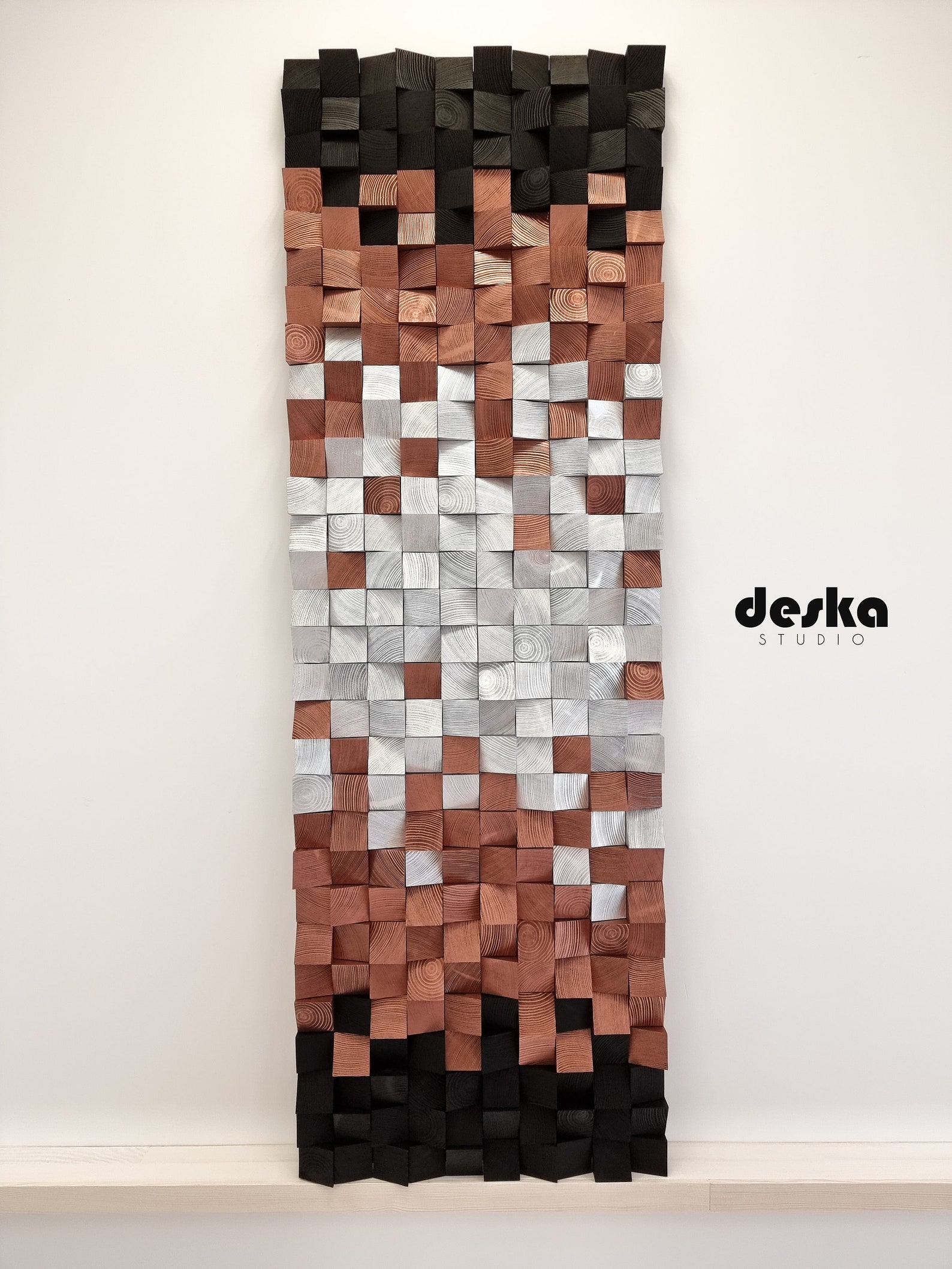 3D Wood Wall Art Sound Diffuser Wooden Wall Art Silver - Etsy