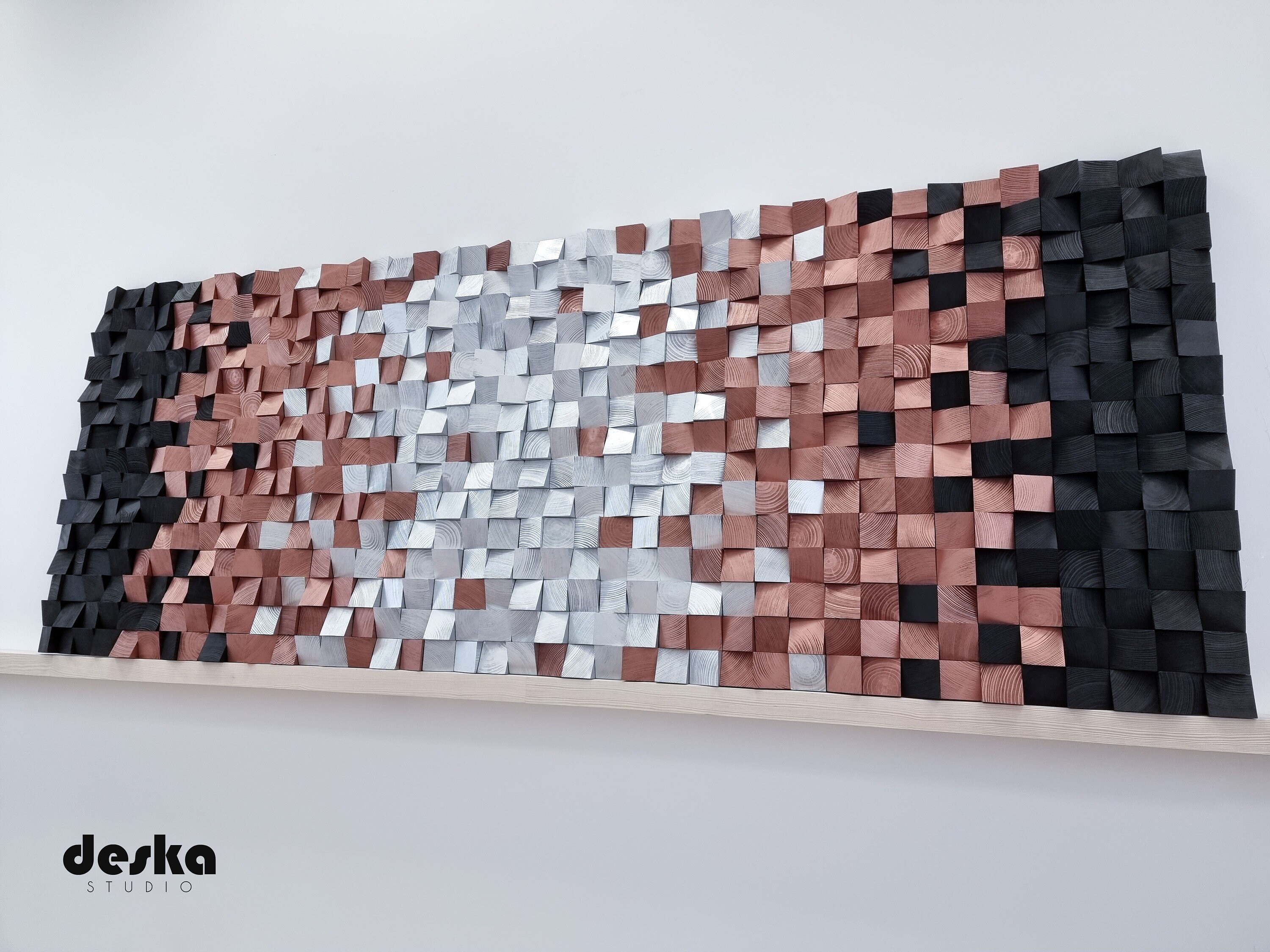 3D Wood Wall Art Sound Diffuser Wooden Wall Art Silver - Etsy