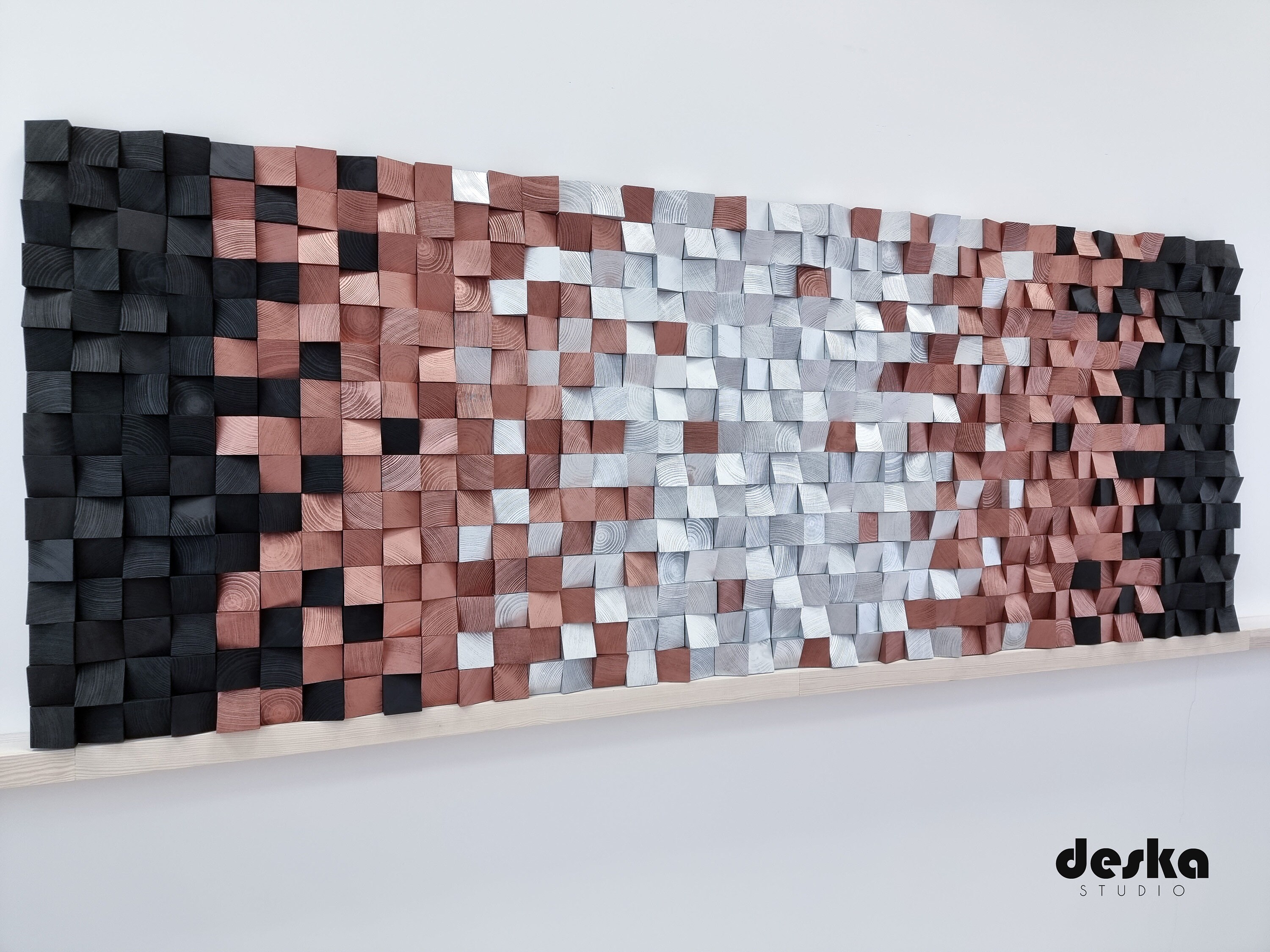 3D Wood Wall Art Sound Diffuser Wooden Wall Art Silver - Etsy