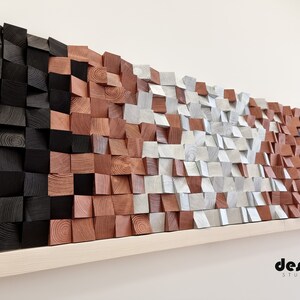 3D Wood Wall Art Sound Diffuser Wooden Wall Art Silver | Etsy