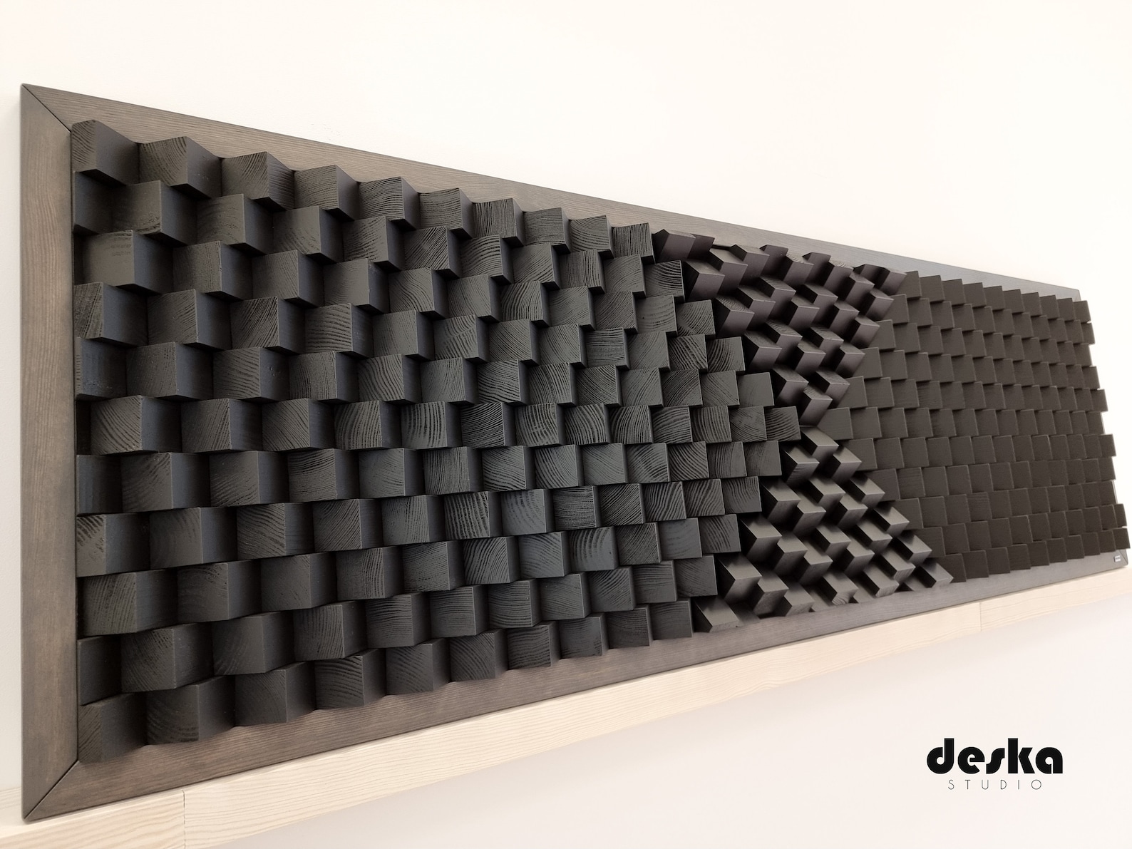 3D Wood Wall Decorative Panel Black Sound Acoustic - Etsy