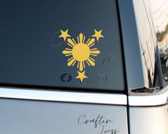 Filipino Sun Car Sticker - Etsy