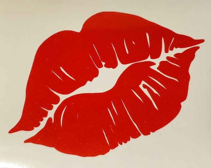Lips With Initial Decal, Girly Decal, Tumbler Decal, Decals for Cars ...