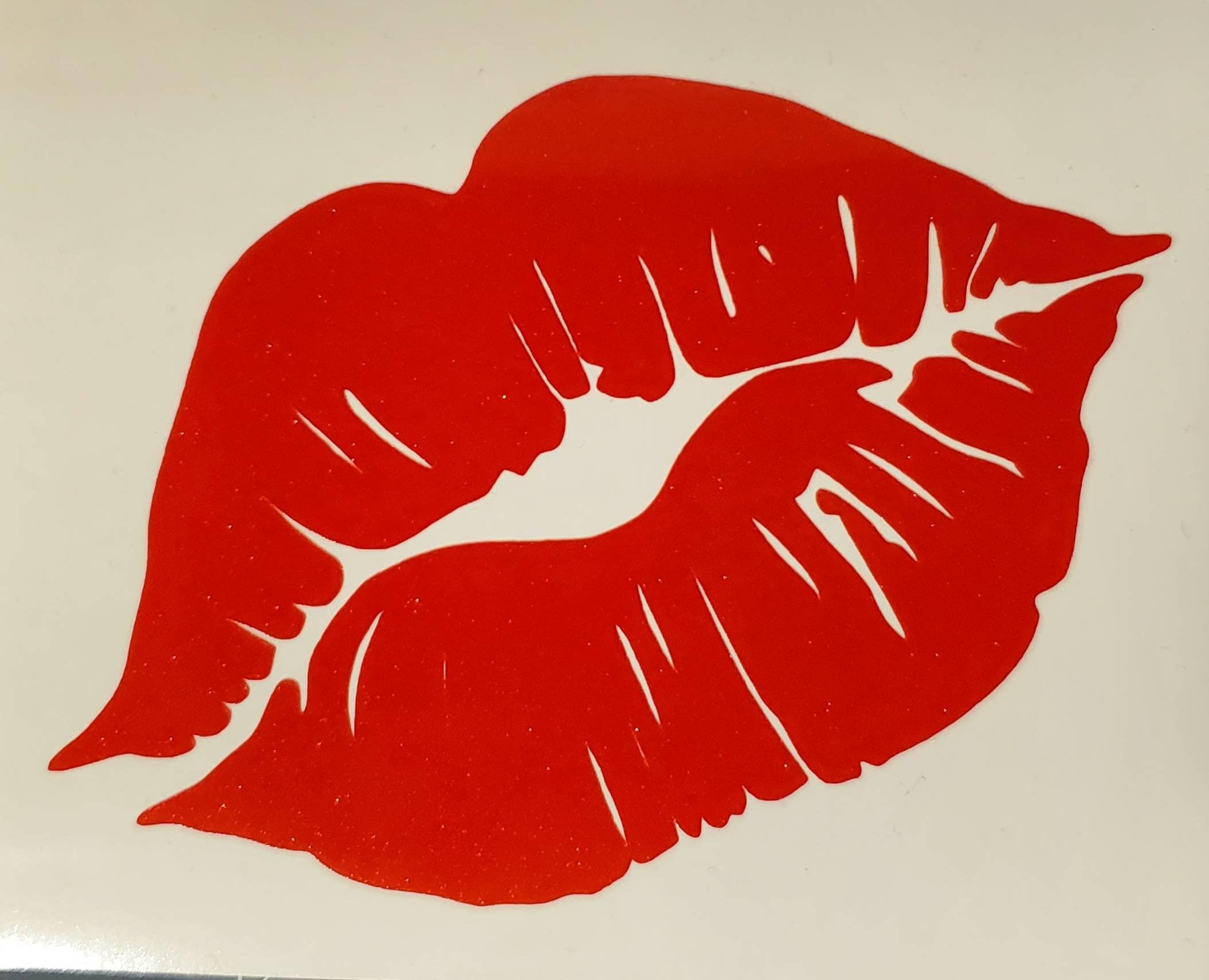 Calcomanía de labios. Glitter Lips Decal. | Etsy