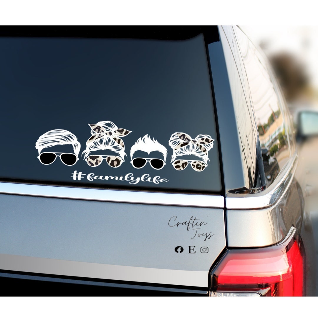 Family Life Decal, Momlife, Dadlife, Kidlife, Messybun, Car Decal - Etsy