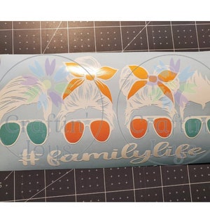 Family Life Decal, Momlife, Dadlife, Kidlife, Messybun, Car Decal - Etsy