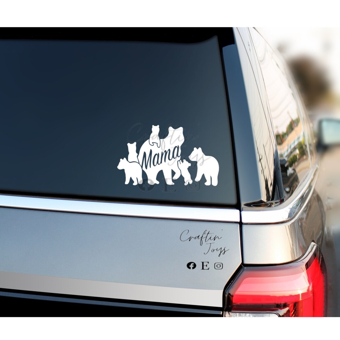 Mama Bear Car Decal, Nana, Mimi, Grandma, Car Stickers - Etsy