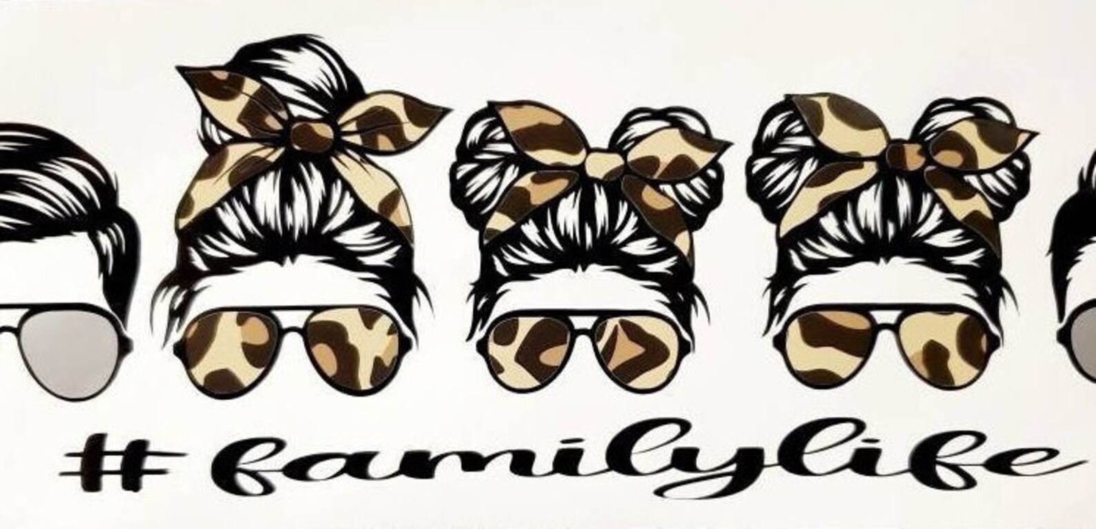 Family Life Decal Momlife Dadlife Kidlife Messybun Car - Etsy