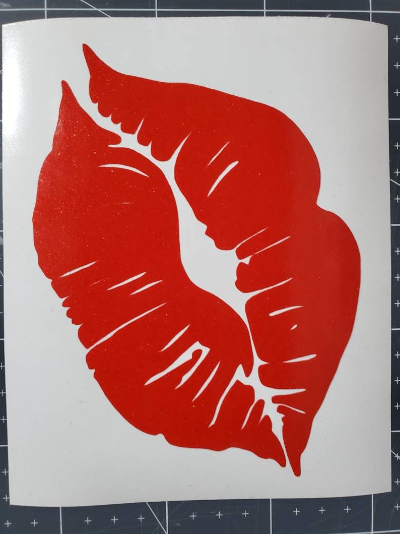 Lips Decal. Glitter Lips Decal. - Etsy