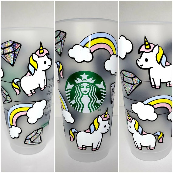 Unicorns and Rainbows Starbucks Cold Cup | Etsy