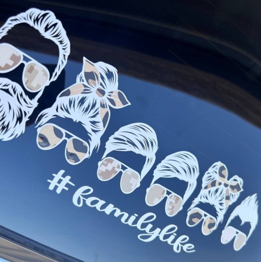 Familylife Decal, Bearded Dad, Momlife, Kidlife, Dadlife, Family Car ...