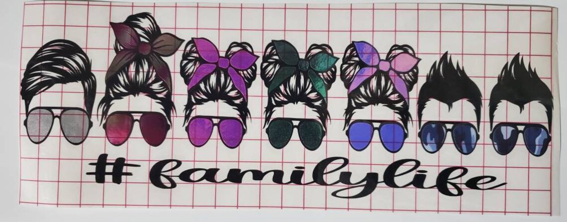 Family Life Decal MomLife Dadlife Kidlife Messybun Car | Etsy