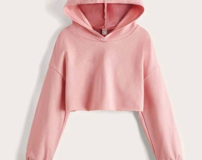 Cropped Hoodie, Ear Cropped Hoodie, Girls Hoodie - Etsy