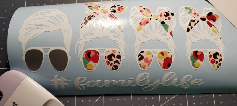Family Life Decal Momlife Dadlife Kidlife Messybun Car | Etsy